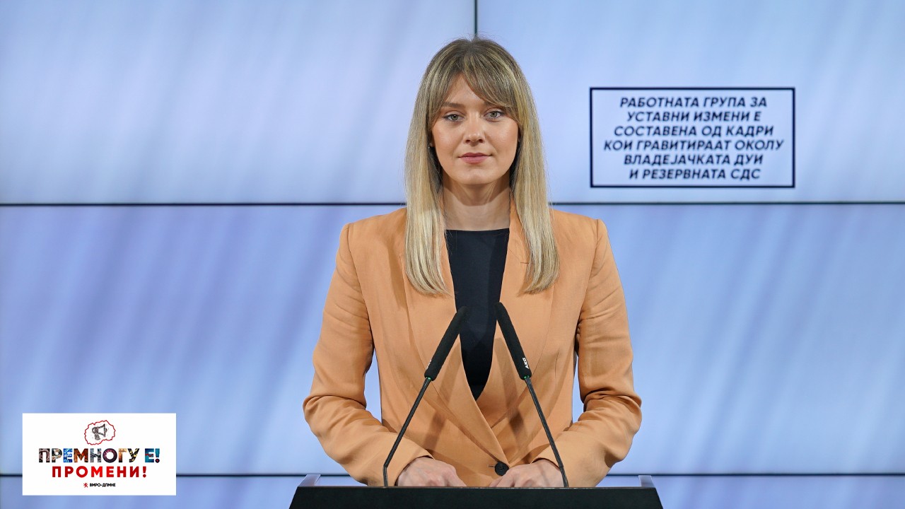 (ВИДЕО) Митева: Работната група за уставни измени е составена од кадри ...