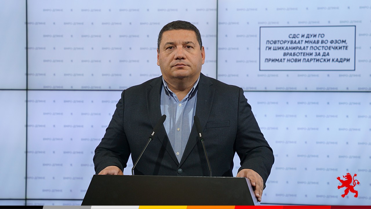 Ристески: СДС и ДУИ го повторуваат М-НАВ во ФЗОМ, ги шиканираат ...