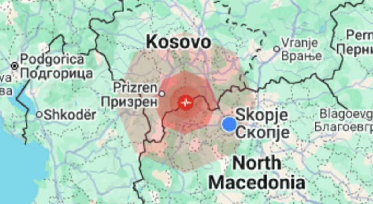 Земјотрес во Скопје, 4.8 степени по Рихтер